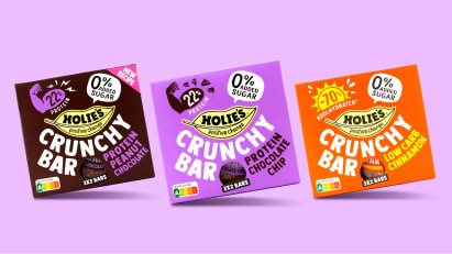 Holie’s lanceert drie nieuwe smaken Crunchy Bars
