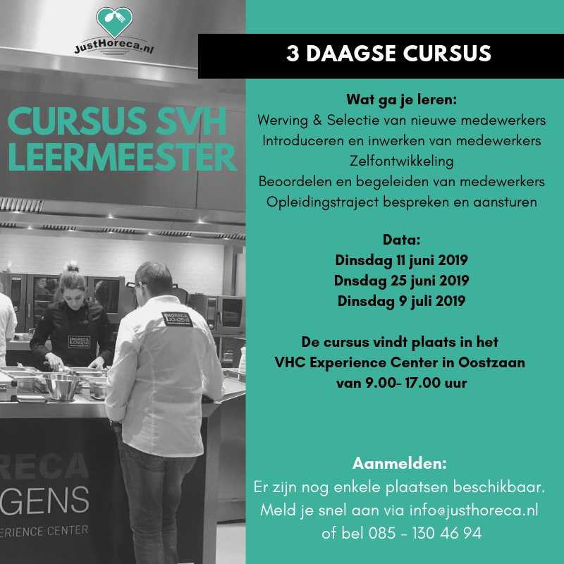 JustHoreca organiseert met VHC Jongens cursus SVH Leermeester