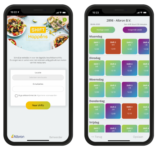 Albron stelt app voor bedrijfsrestaurantshifts gratis beschikbaar