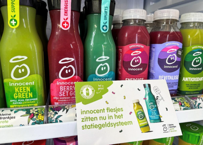innocent sap- en smoothieflessen voortaan in statiegeldsysteem